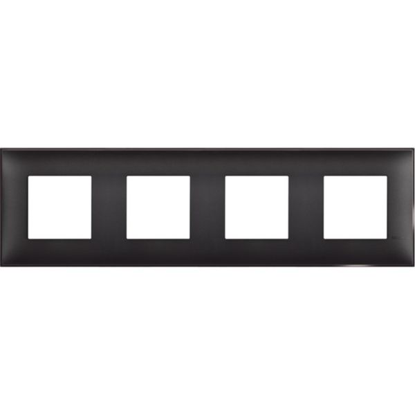 Classia cover plate 2x4 modules - black satin | BT-R4802M4BG ...