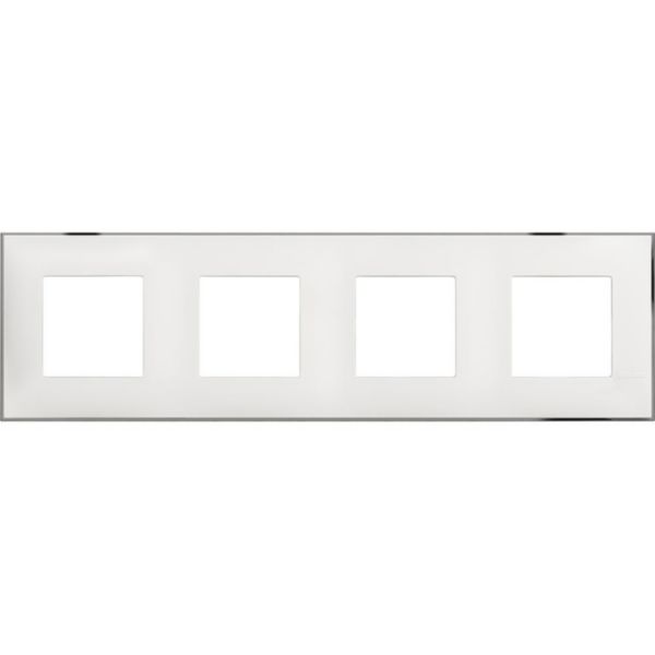 Classia cover plate 2x4 modules - white chrome | BT-R4802M4WR ...