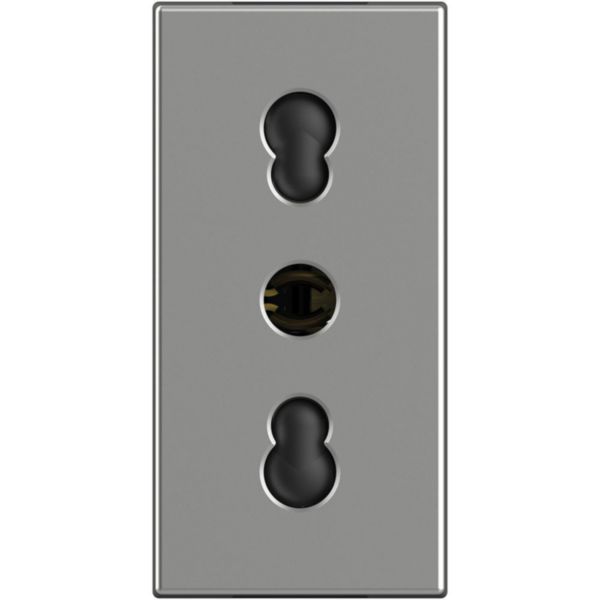 Classia socket 2P 10/16A 250V - aluminium | BT-RA4180 | 8005543671962 ...