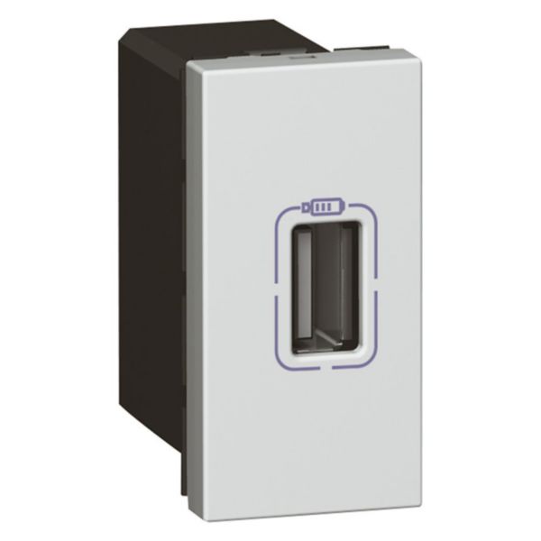 Mosaic™ - Single USB socket - 5V - 750 mA - 1 module - alu | 079391 ...