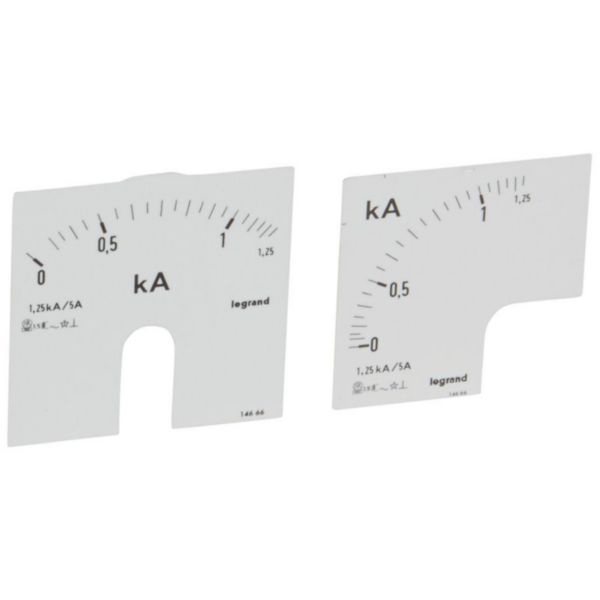 Measuring dial for ammeter - 0-1250 A - fixing on door | 014666 ...