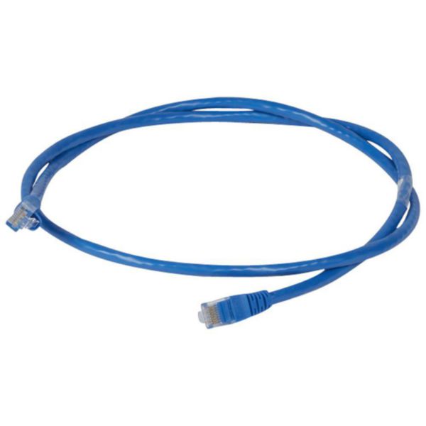 Patch cord RJ45 category 6 U/UTP PVC blue 1m | 051772 | 3245060517724 ...
