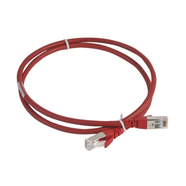 Patch cord RJ45 category 6A S/FTP LSZH red 1m | 051870 | 3245060518707 | LEGRAND