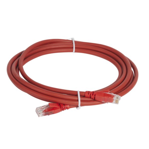 Patch cord RJ45 category 6A U/UTP LSZH red 3m | 051880 | 3245060518806 ...