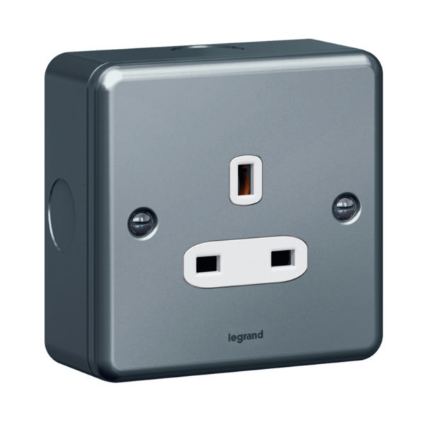 Synergy™ - Socket outlet - 1 gang unswitched - 13 A 250 V~ - Metalclad ...