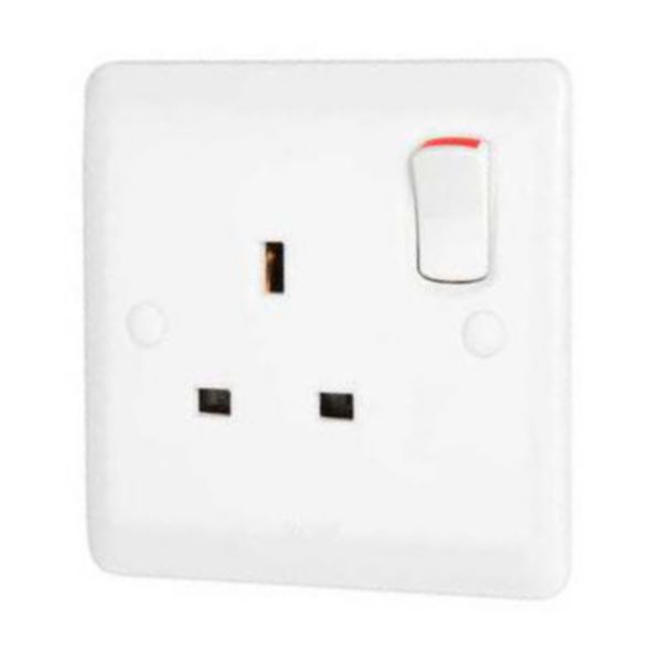 Synergy™ - Double pole socket outlet - 1 gang + indicator - 13 A 250 V ...