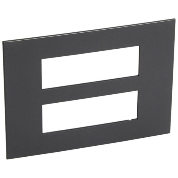 Arteor™ - Plate - British std - square - 2 x 6 modules - Graphite ...
