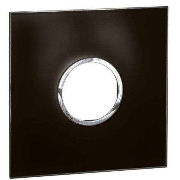 Arteor™ - Plate - US std - round - 2 modules - 4'' x 4'' - Mirror Black ...