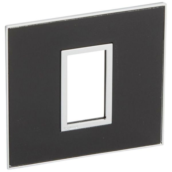 Arteor™ - Plate - French/German std - square - 1 module - Mirror Black ...