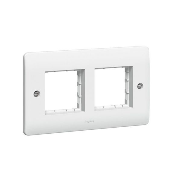 Synergy™ - Carrier plate - for 4 Mosaic modules - 2 gang - White ...