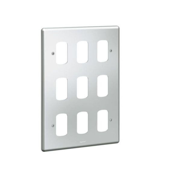 Synergy™ - Front plate - for 9 Grid modules - 3x2 gang - Metalclad ...