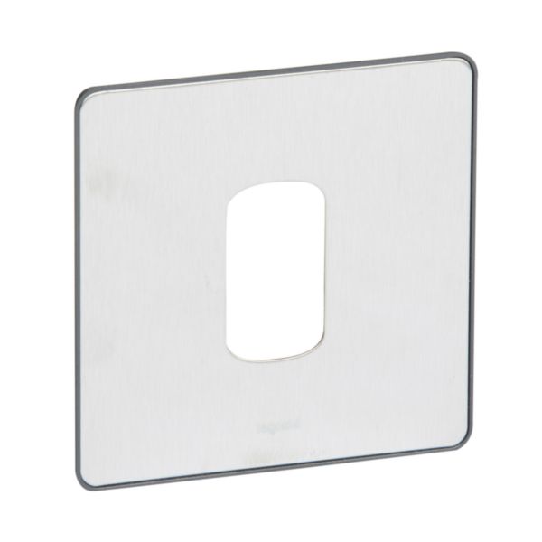 Synergy™ Sleek Design - Front plate - 1 Grid mod - 1 gang - Brushed ...