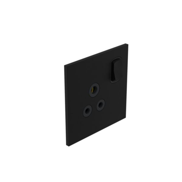 Art d'Arnould - 1 gang BS socket outlet 5A single pole switched Epure - Matt Black | AR-68425 ...