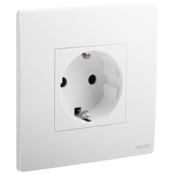Mallia Senses - 1 gang German socket outlet - 16A - 2 poles with earth ...