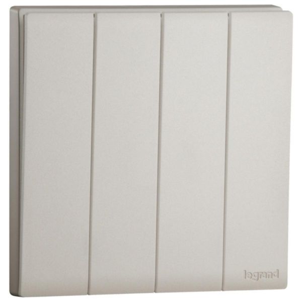 Obria 4 gang 1W 16Ax Switch - Champagne | MEC21010CH | 3414972666961 ...