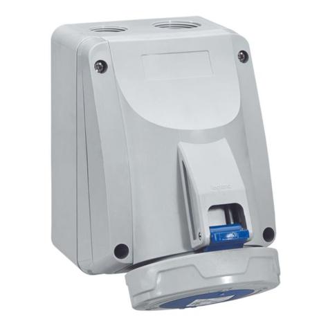 Surface mounting socket P17 - IP66/67 - 200/250 V~ - 32 A - 2P+E ...