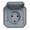 Plexo™ - German standard socket outlet with screw terminals - Grey ...
