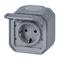 Plexo™ - German standard socket outlet with screw terminals - Grey ...